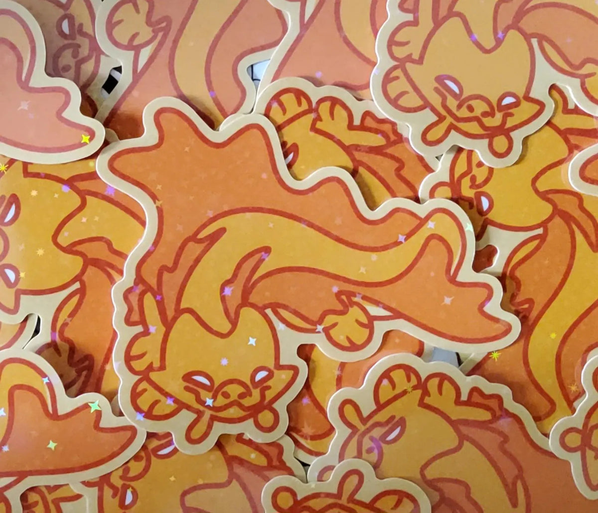 Chibi Gold Dragon Sticker| Lairbrew