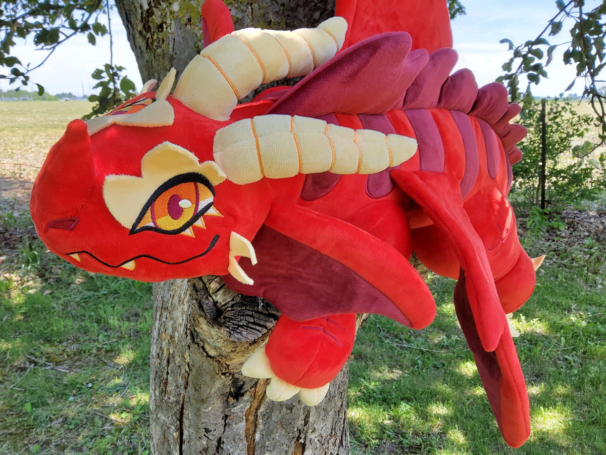 Comet, Giant 40 Inch Red Fire Dragon Plush| Lairbrew